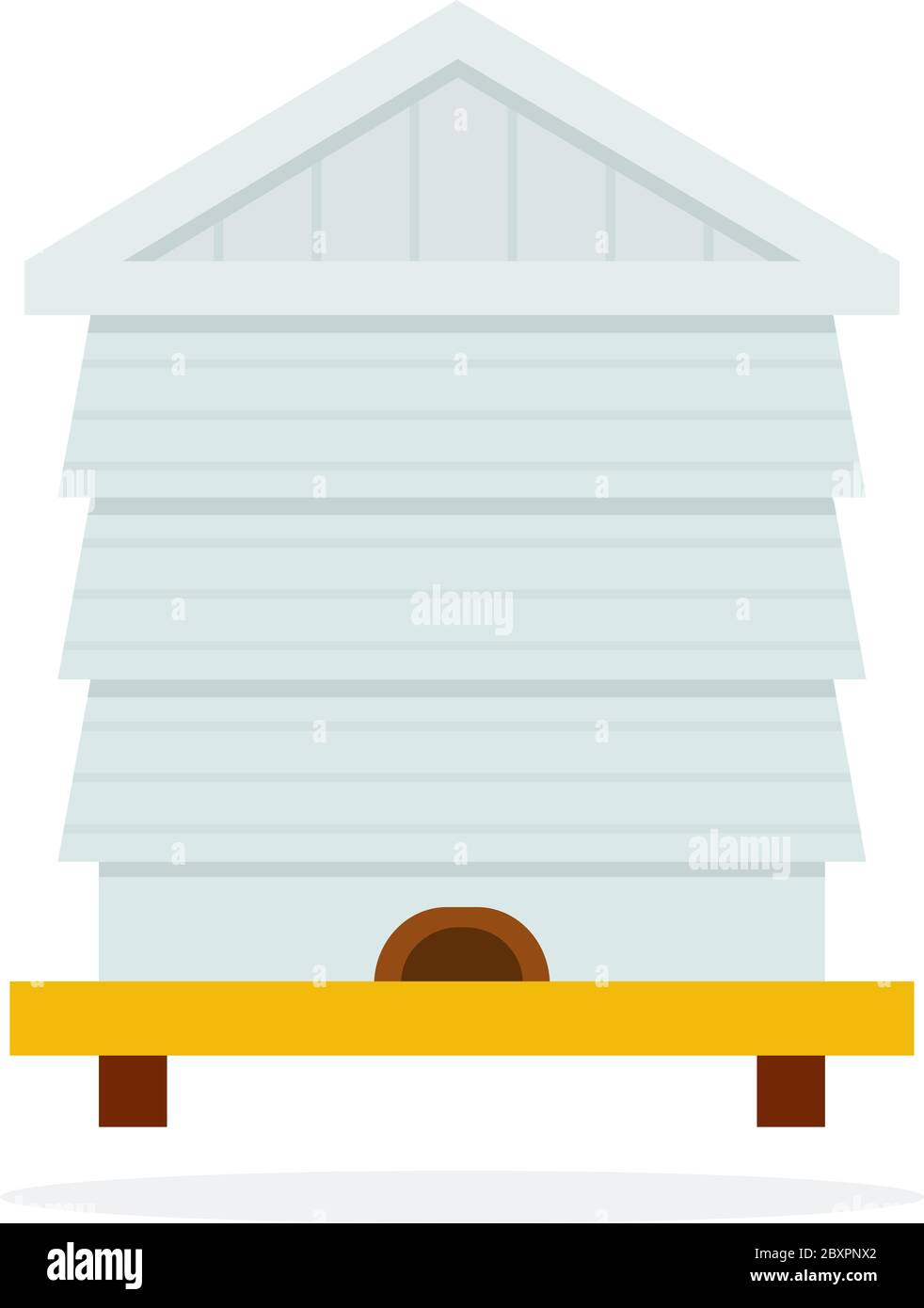 Bee hive vector flat material design isolated object on white ...