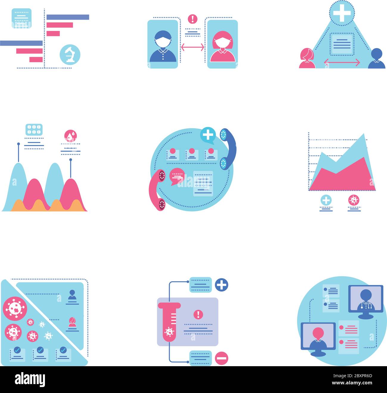 set of icons healthcare infographics vector illustration design Stock ...