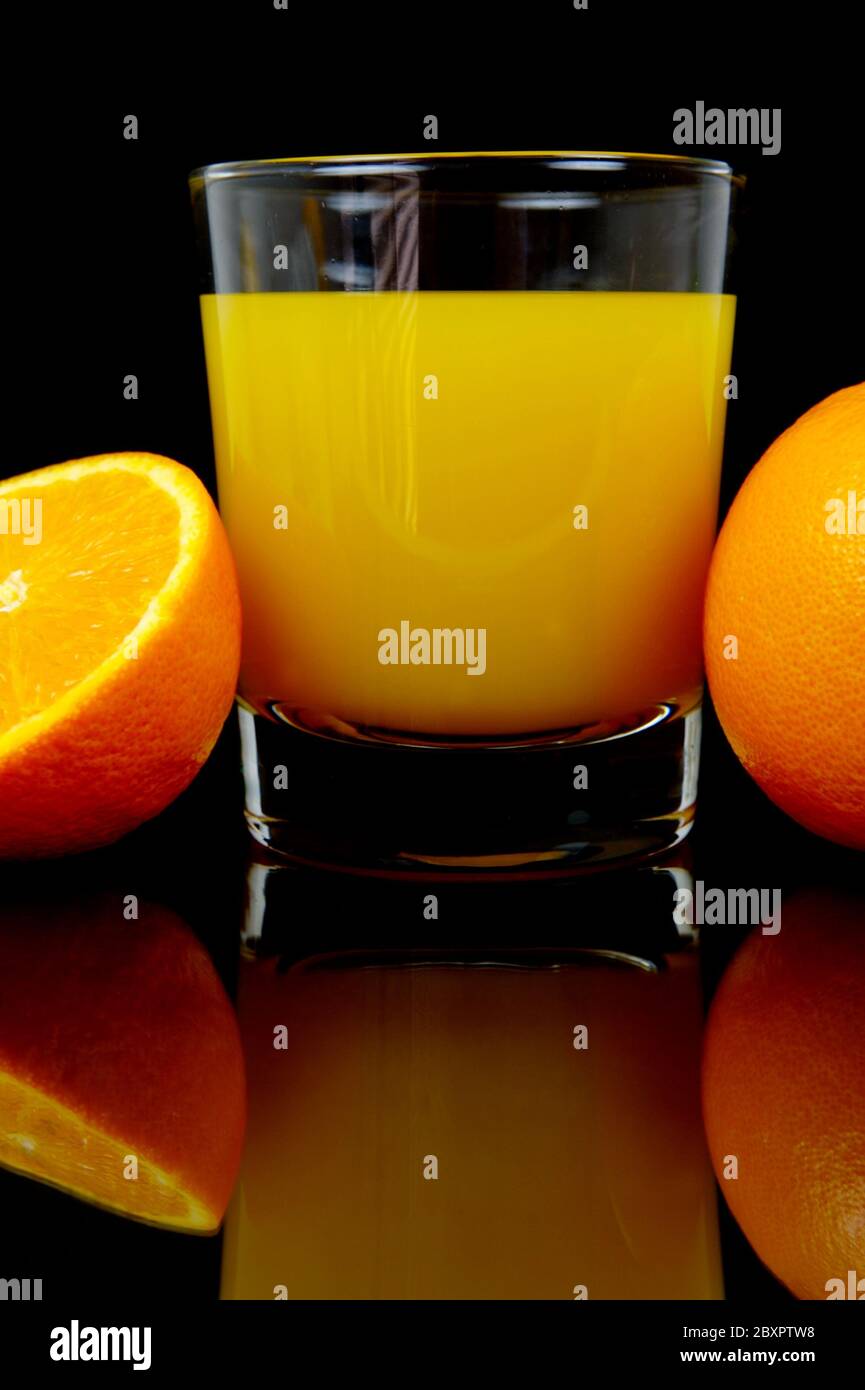 A glass of orange juice Stock Photo - Alamy