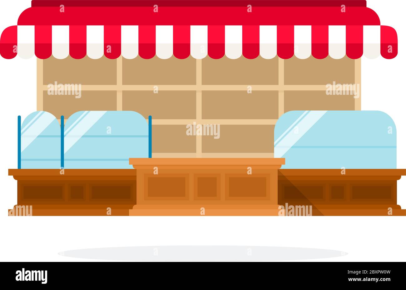 Store vector flat material design isolated object on white background ...