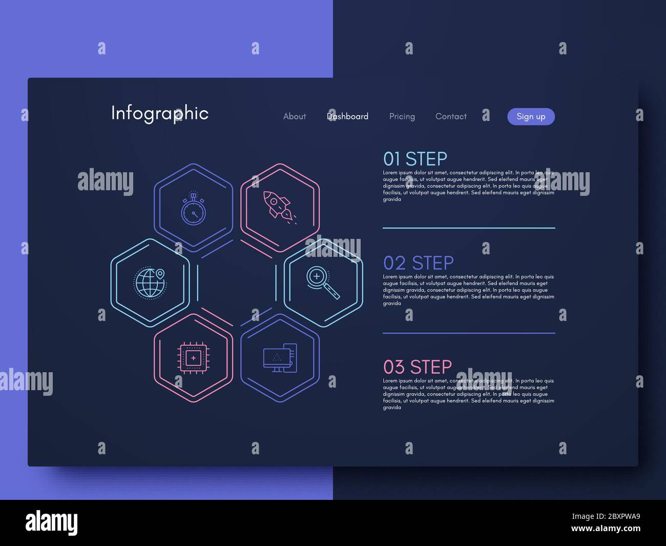 Vector graphic infographics. Template for creating mobile applications ...