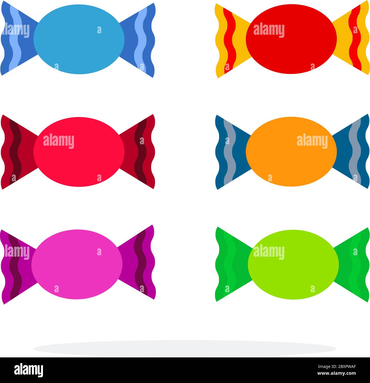 Candy wrapper vector flat material design isolated object on white ...