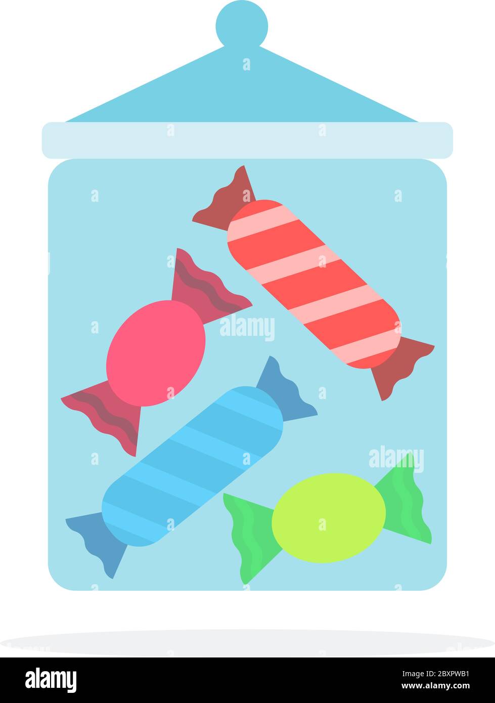 Candy Jar Vector Flat Material Design Isolated Object On White Background Stock Vector Image