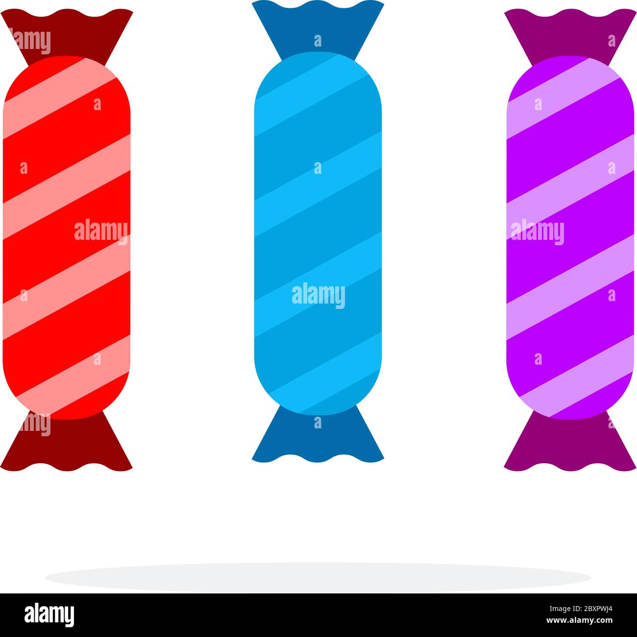 Candy wrapper vector flat material design isolated object on white ...