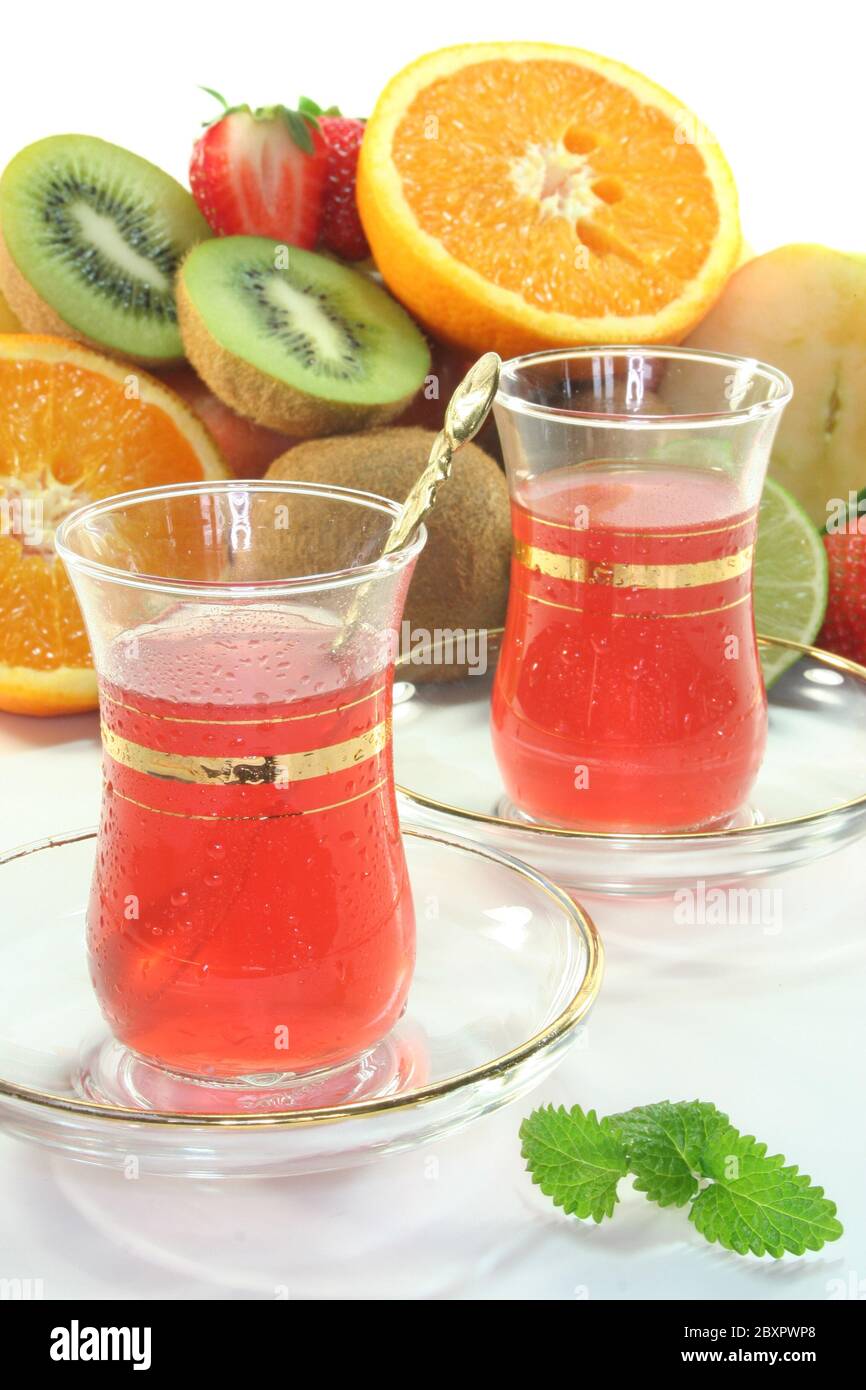 Fruit Iced Tea Stock Photo - Alamy
