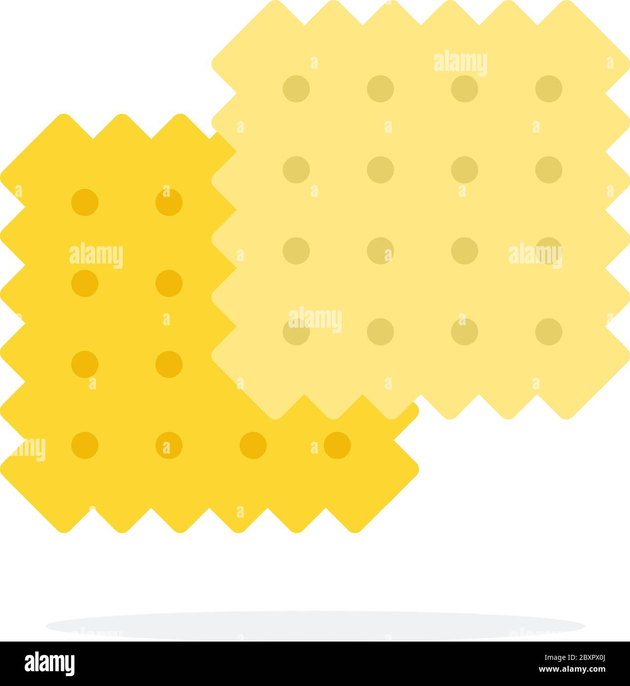 Tea biscuit vector flat material design isolated object on white ...
