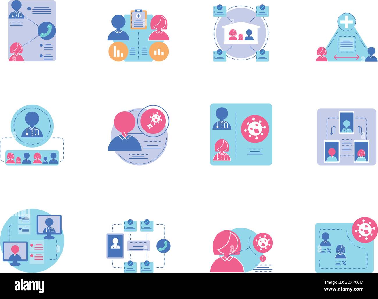 set of icons healthcare infographics vector illustration design Stock ...