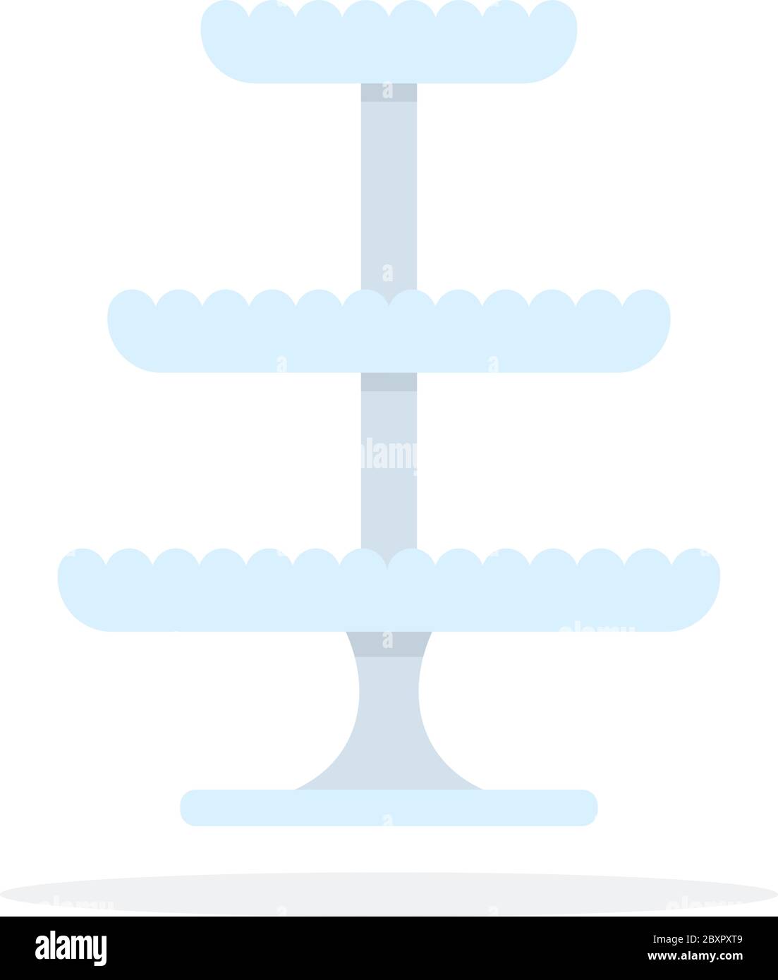 Dish for cakes vector flat material design isolated object on white ...