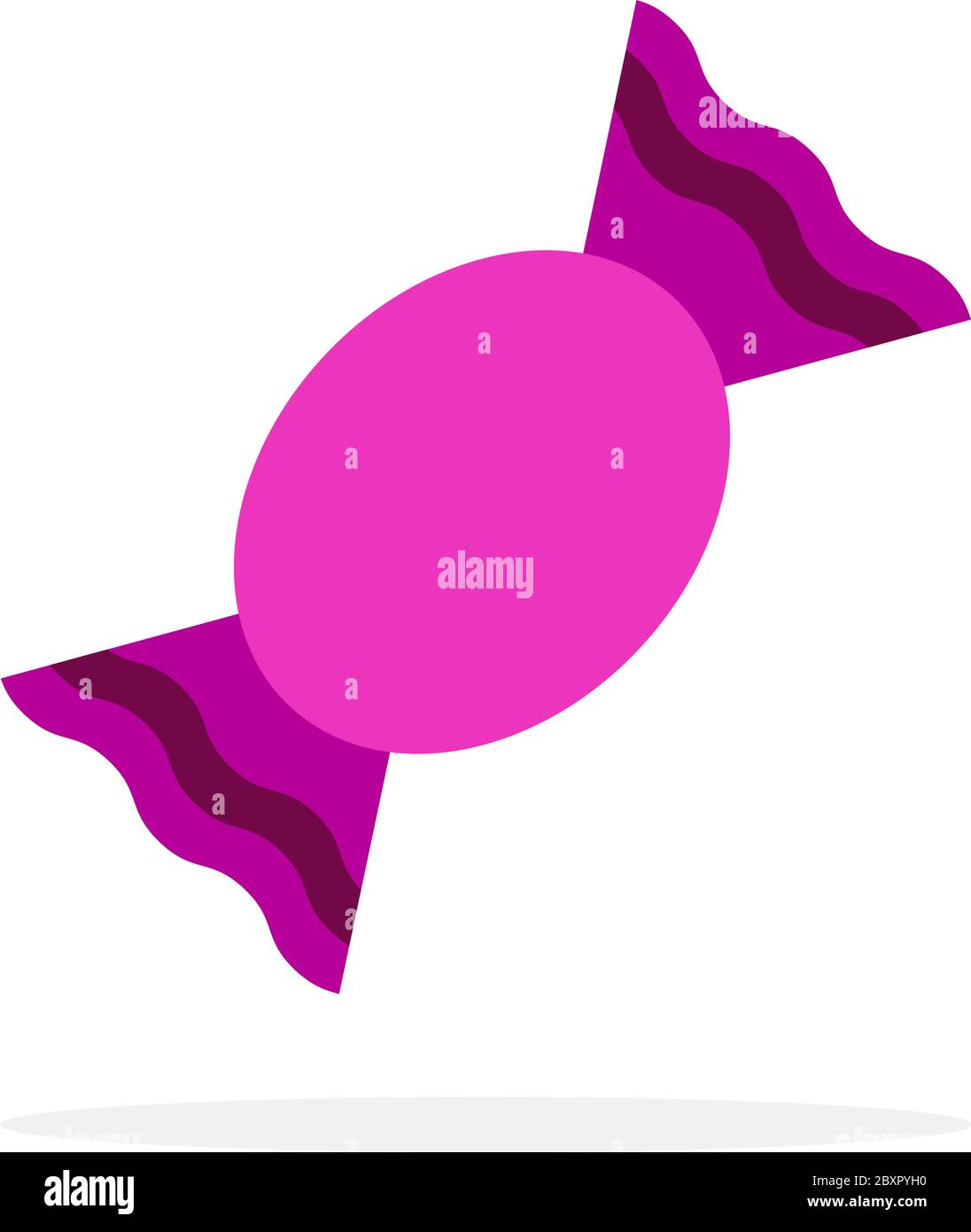 Candy in a purple wrapper vector flat material design isolated object ...