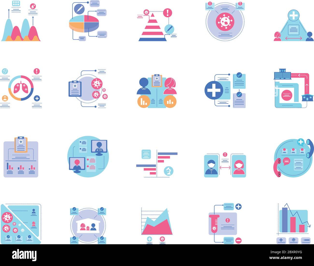 set of icons healthcare infographics vector illustration design Stock ...