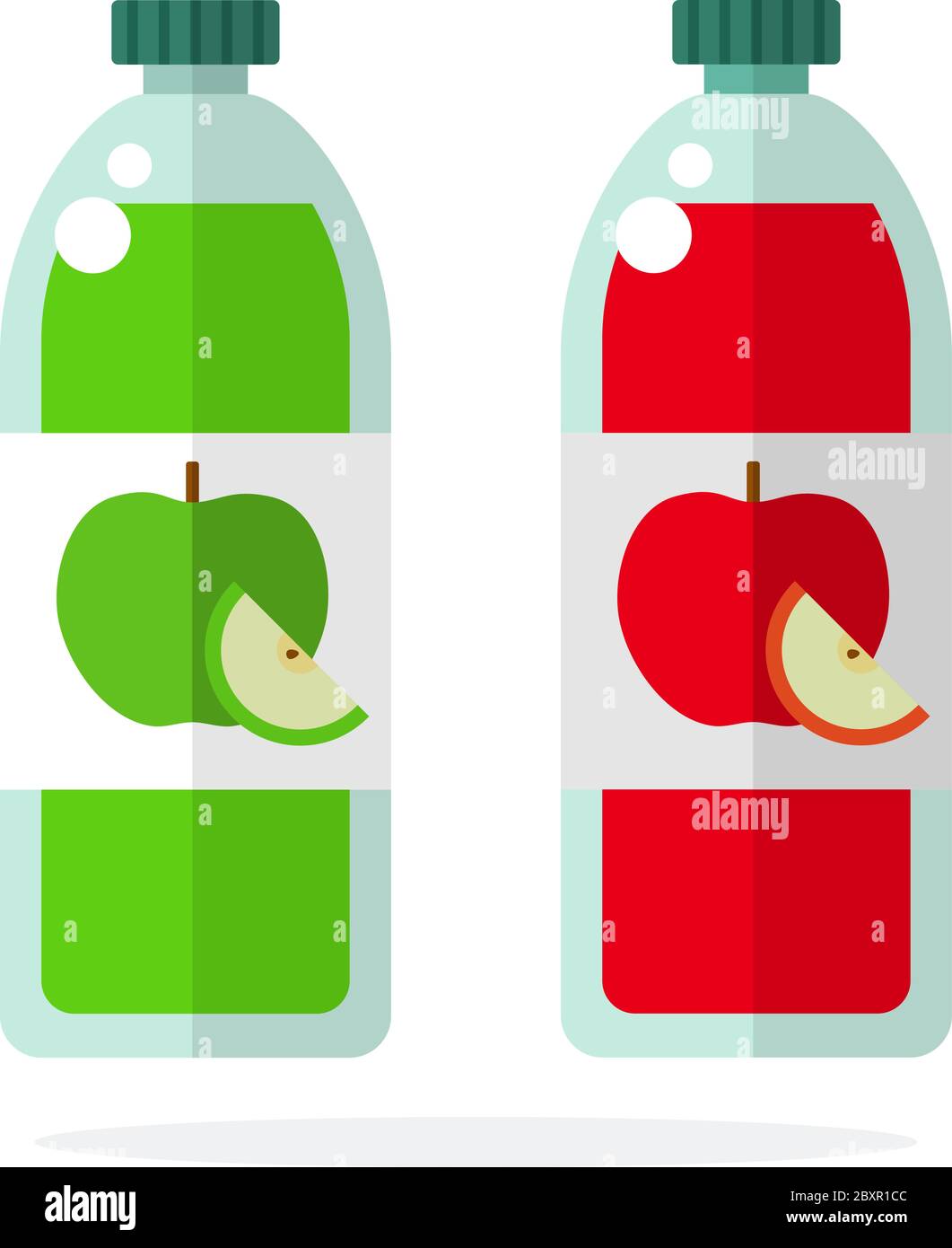 Apple juice vector flat material design isolated object on white ...
