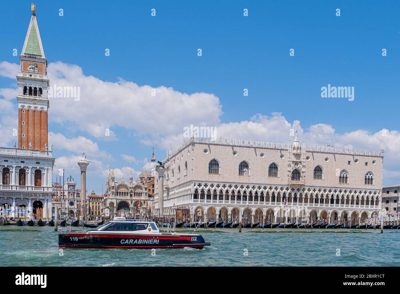 VENICE, ITALY - MAY 29: Carabinieri patrol Venice on May 29, 2020 in ...