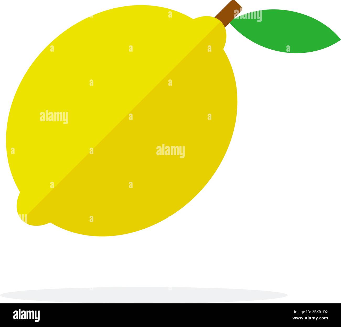 Lemon vector flat material design isolated object on white background ...