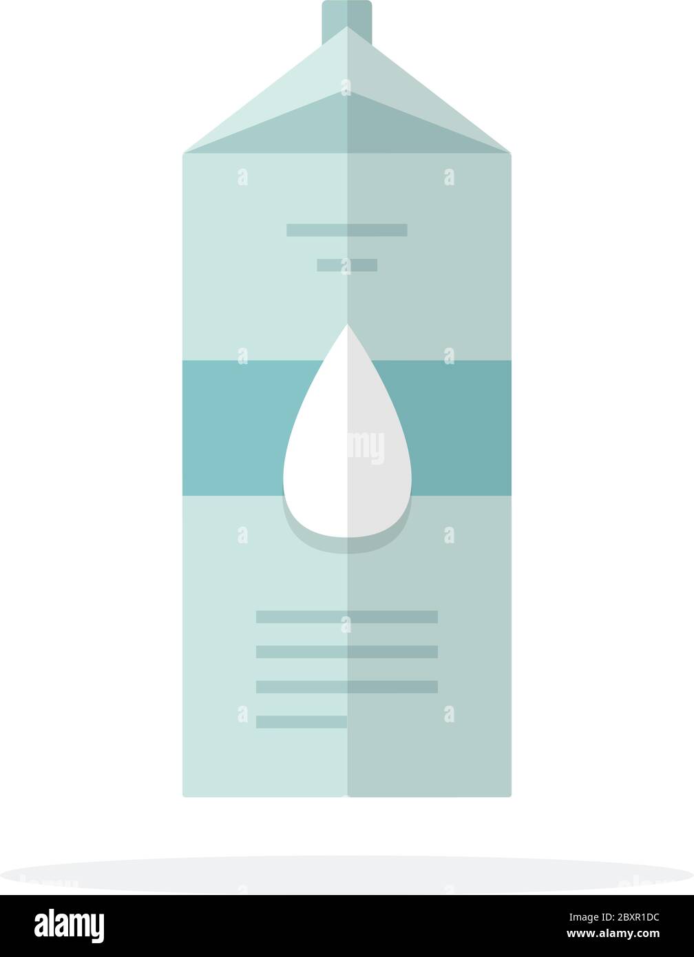 Milk in paper packaging vector flat material design isolated object on ...