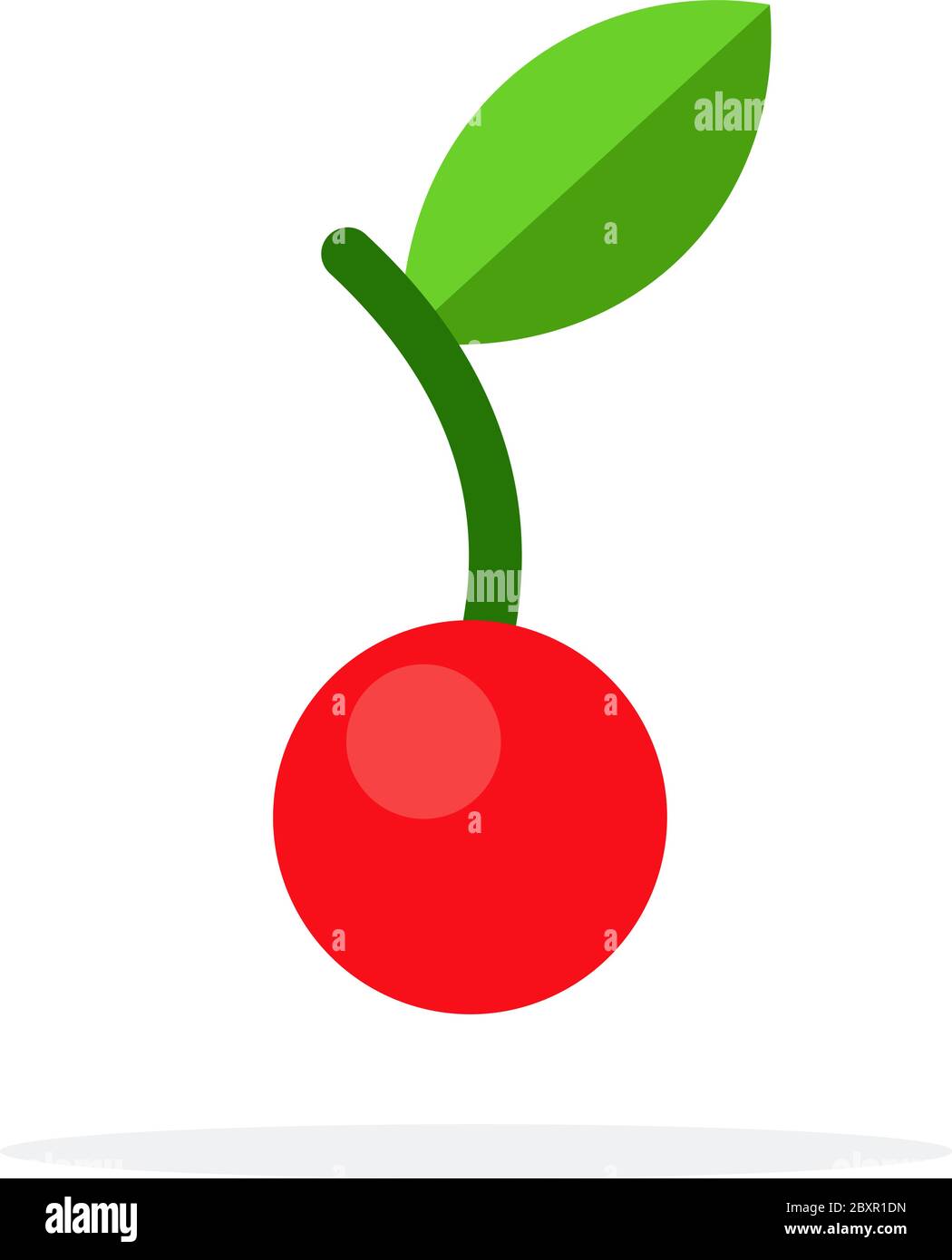 Cherry red vector flat material design isolated object on white ...