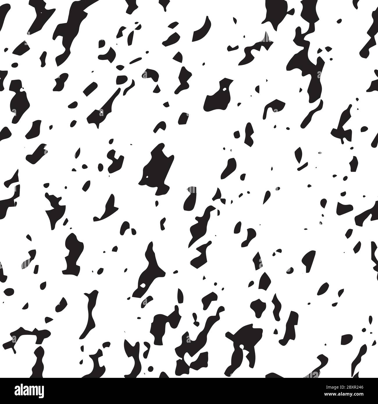 Abstract black shapes on white background seamless pattern texture or ...