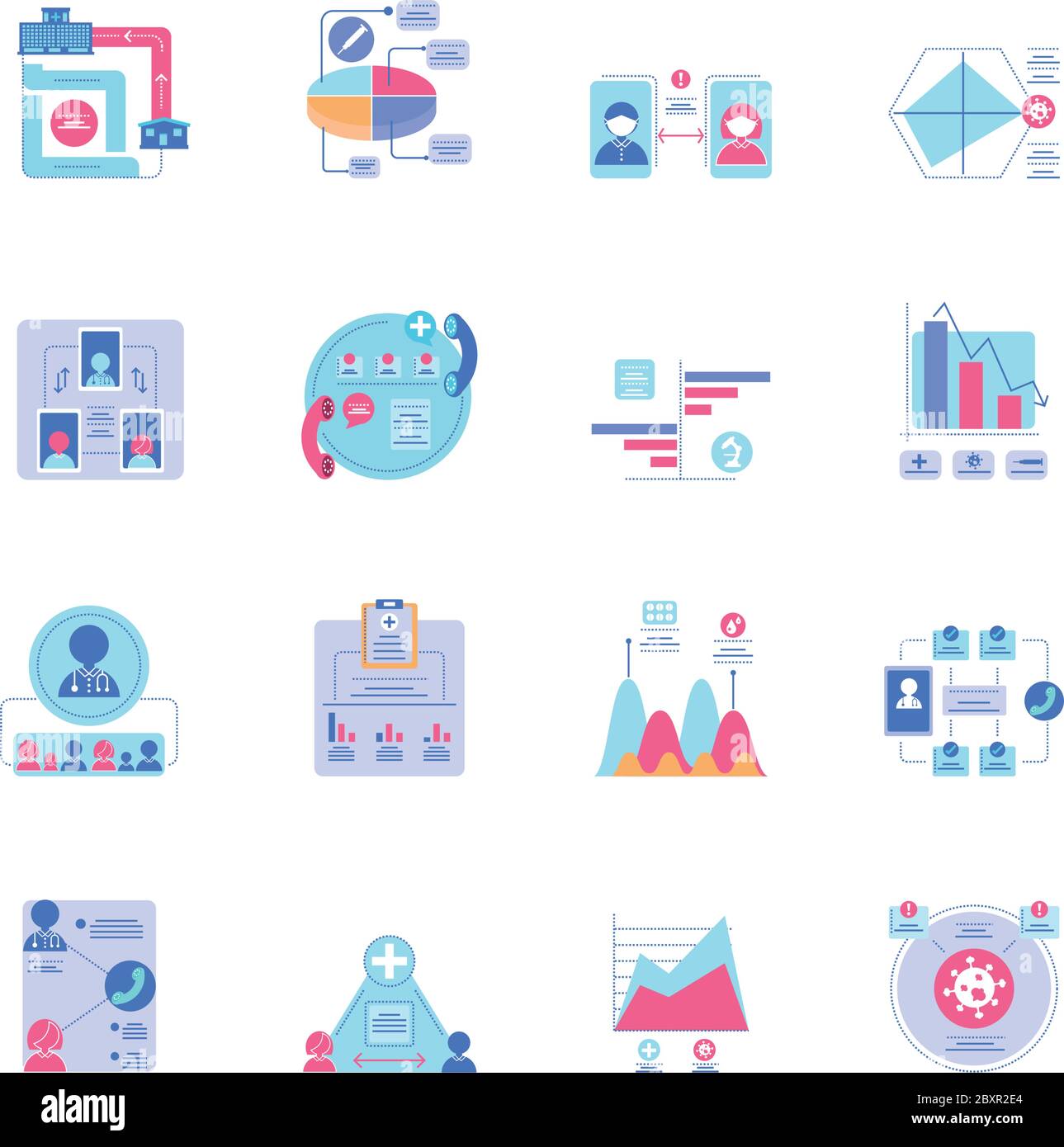 set of icons healthcare infographics vector illustration design Stock ...