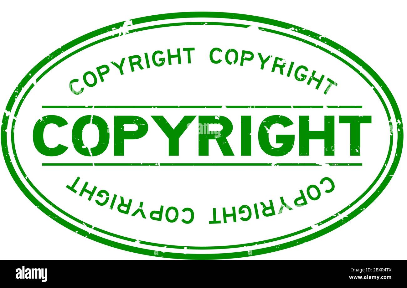 Grunge green copyright word oval rubber seal stamp on white background Stock Vector Image & Art ...