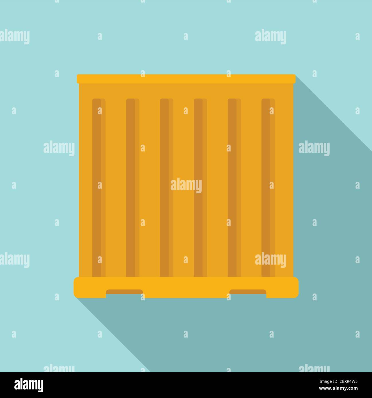 Storage cargo container icon. Flat illustration of storage cargo ...