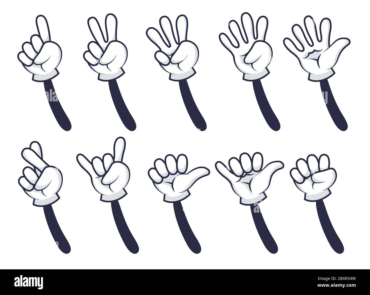 Cartoon hand raised hi-res stock photography and images - Alamy
