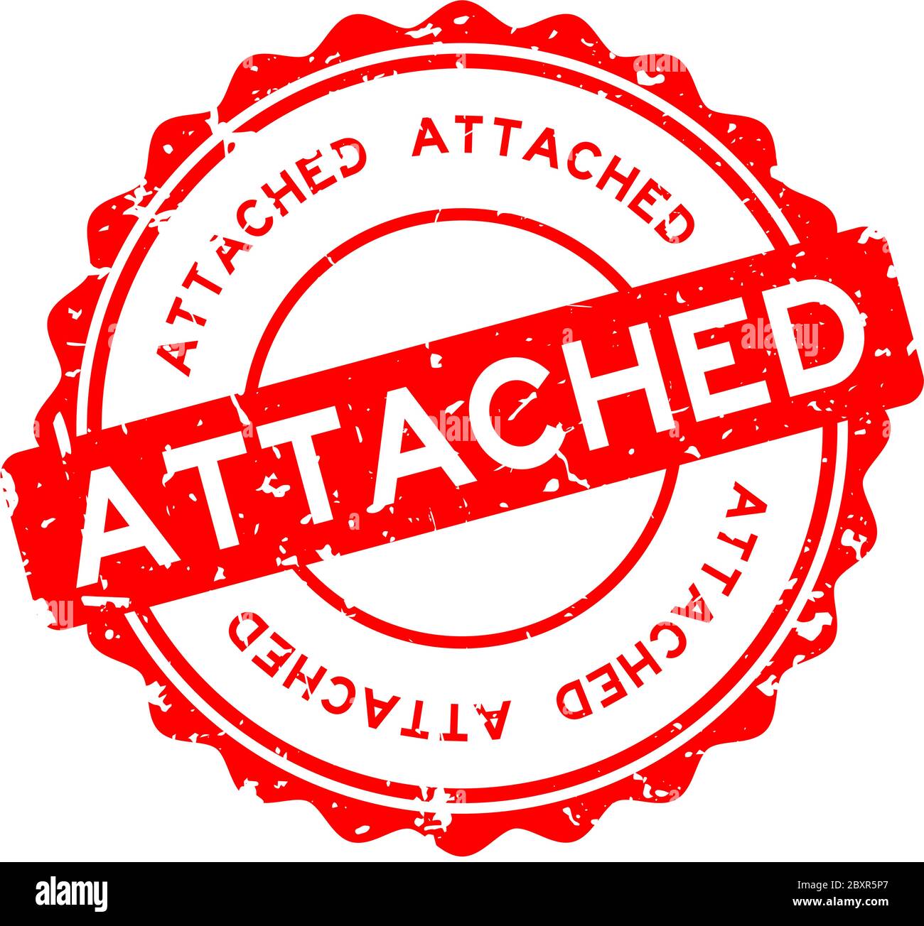 Grunge red attached word round rubber seal stamp on white background Stock Vector Image & Art ...