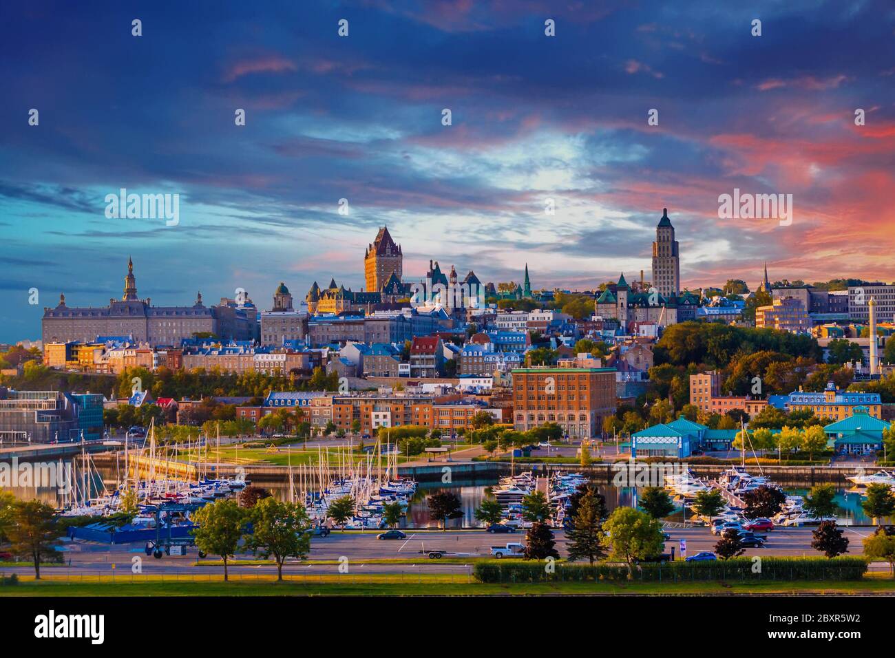 Marina and City in Quebec City, Quebec, Canada Stock Photo - Alamy