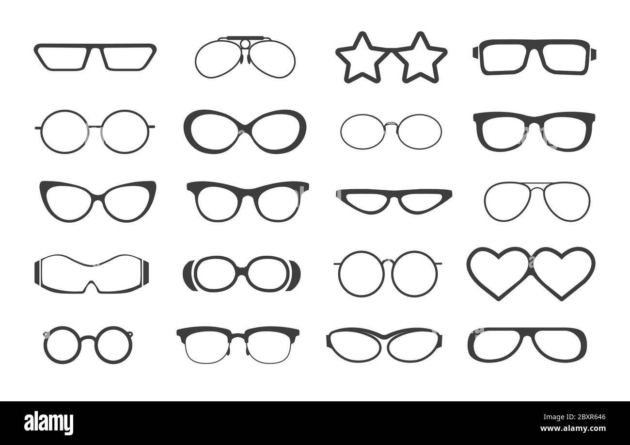 Glasses model set Stock Vector Image & Art - Alamy