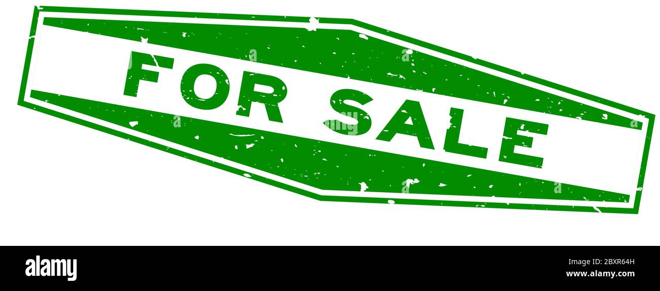 Grunge green for sale word hexagon rubber seal stamp on white background Stock Vector Image ...