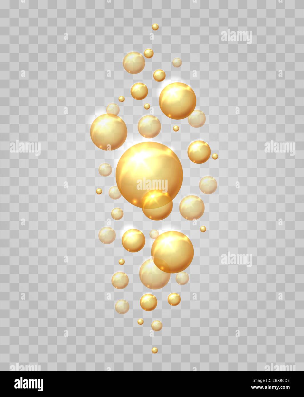 Golden liquid bubbles abstract Stock Vector Images - Alamy