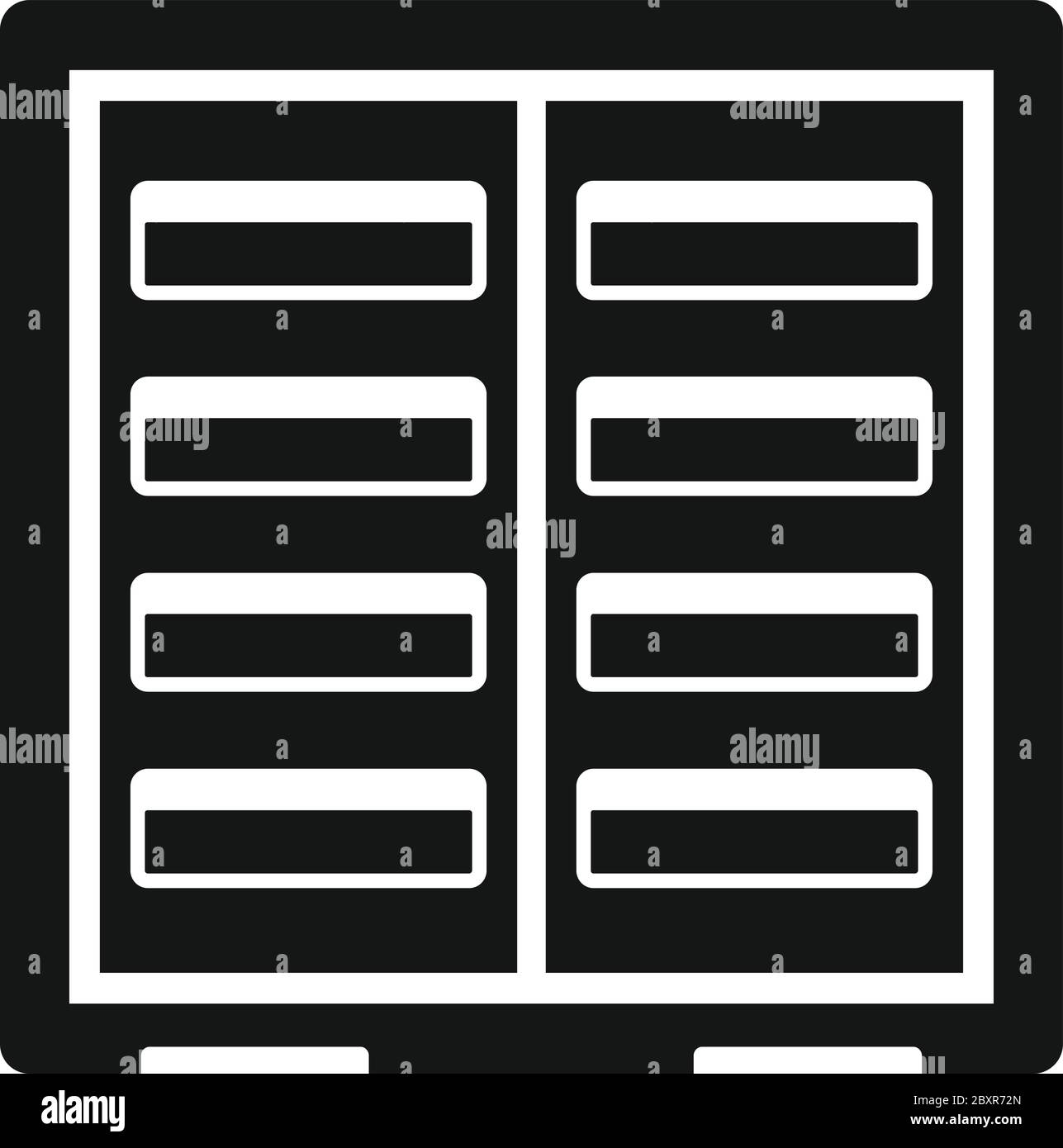 Shipping cargo container icon. Simple illustration of shipping cargo ...