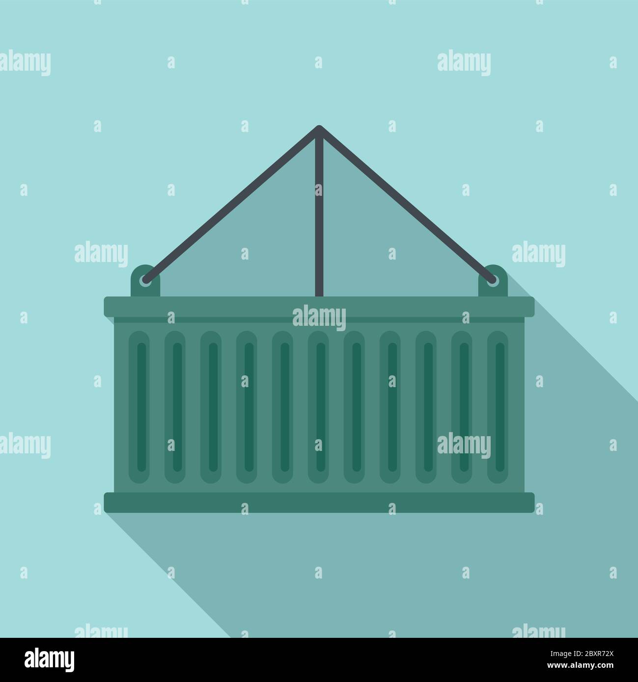 Container box icon. Flat illustration of container box vector icon for ...