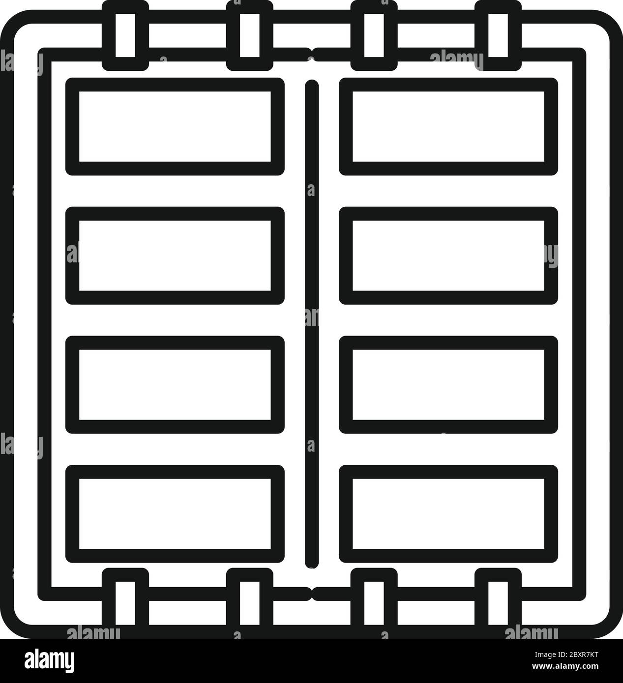 Storage cargo container icon. Outline storage cargo container vector ...
