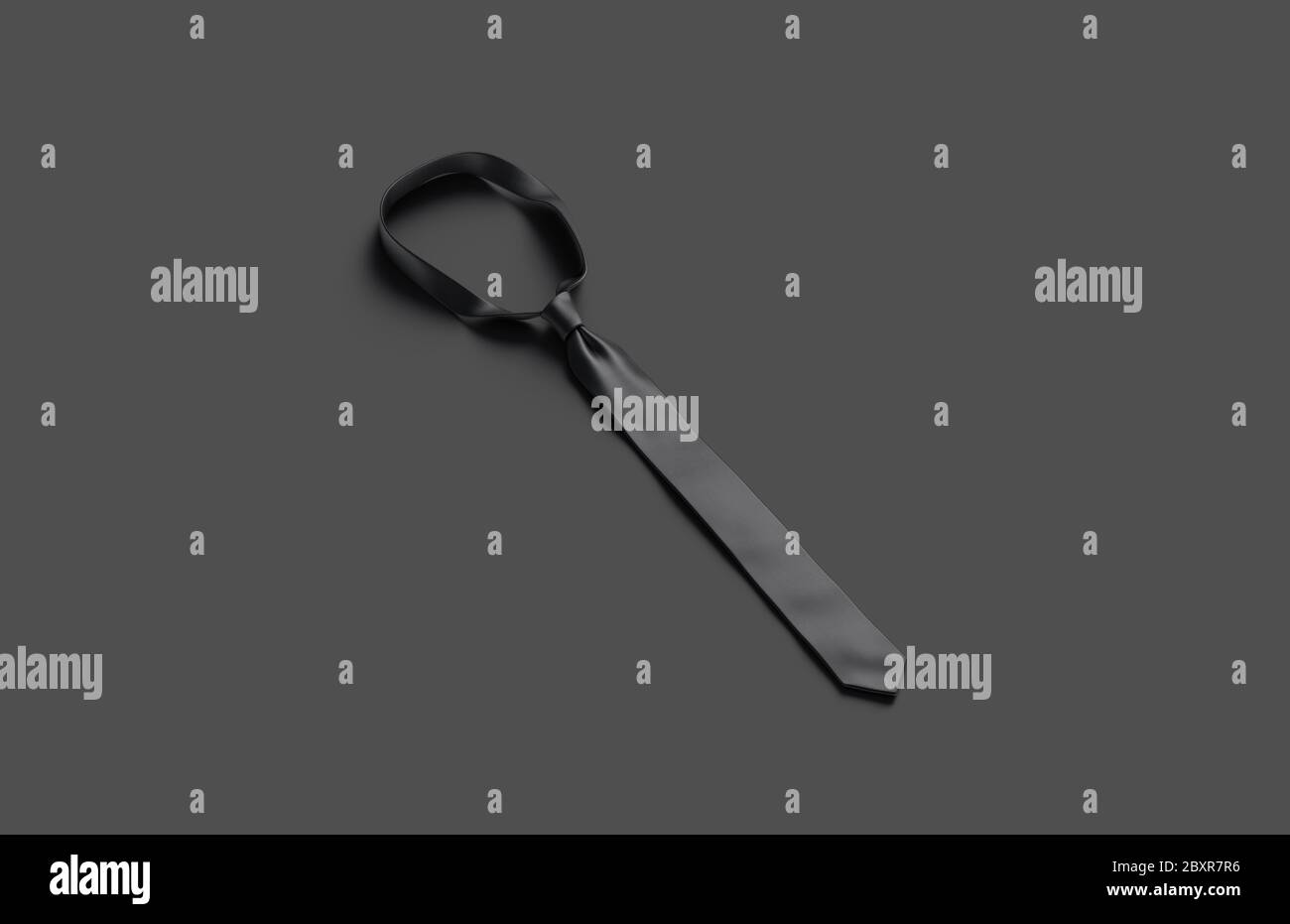 Blank white classic neck tie mockup, dark background Stock Photo - Alamy