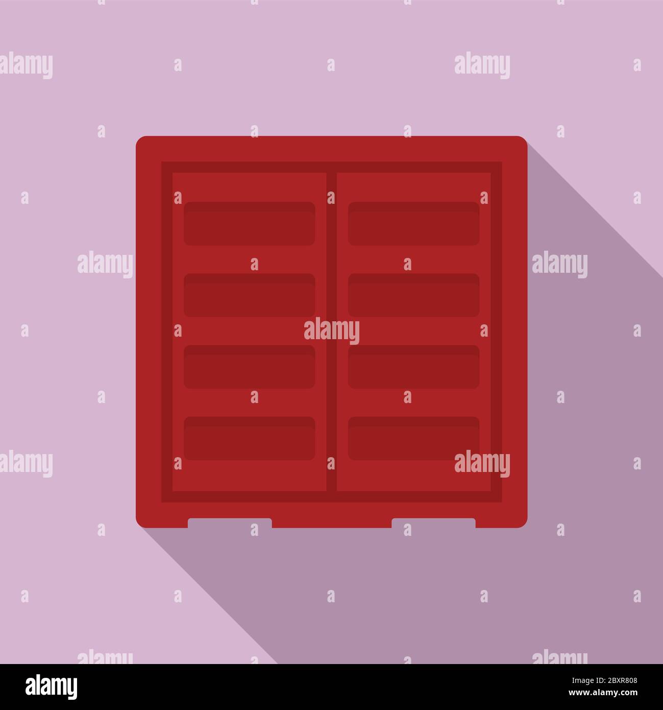 Shipping cargo container icon. Flat illustration of shipping cargo ...