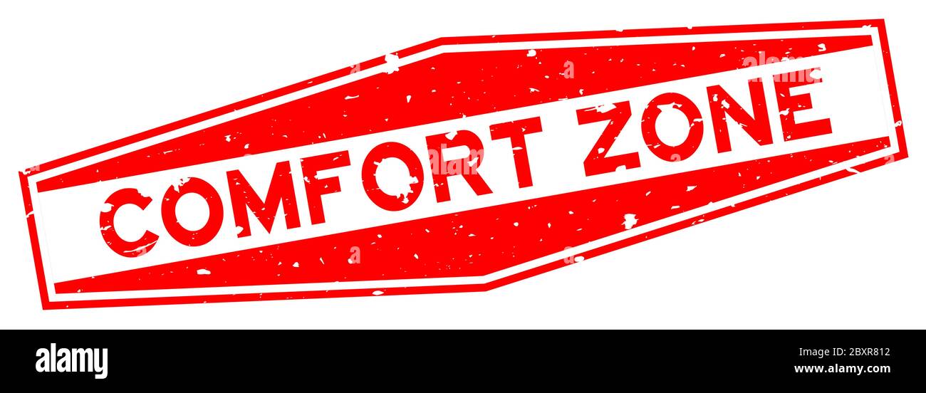 Grunge red comfort zone word hexagon rubber seal stamp on white background Stock Vector Image ...