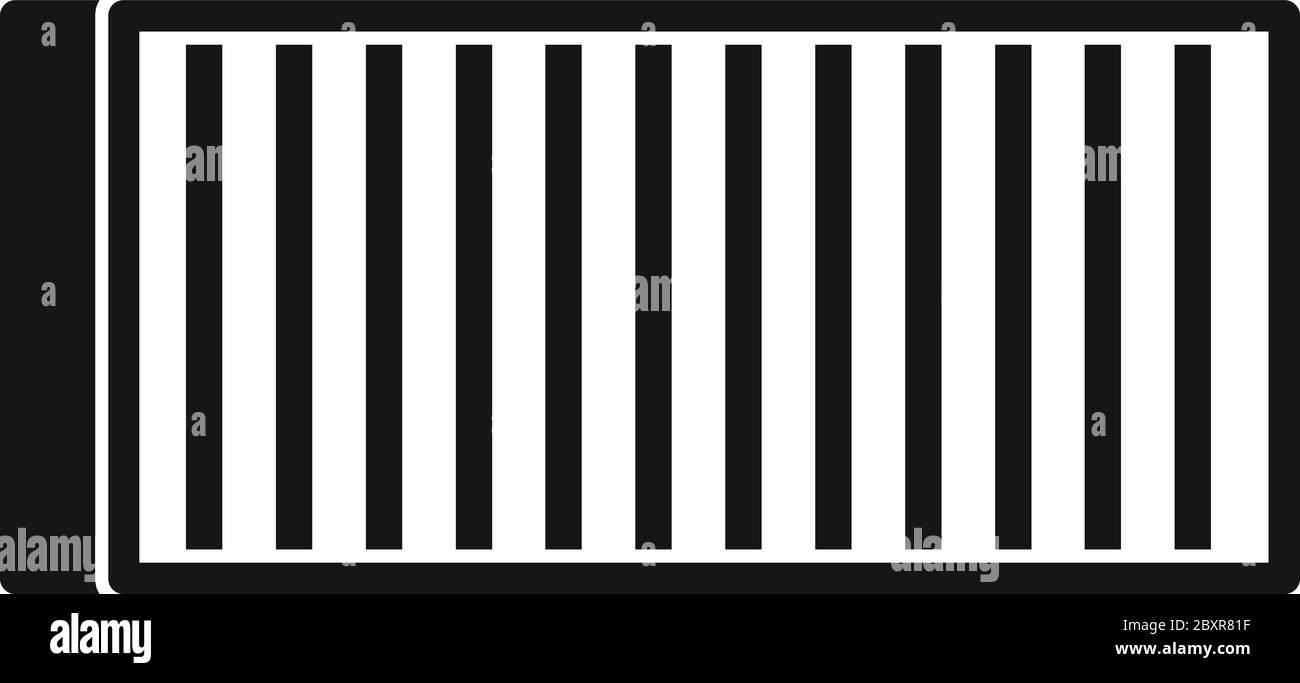 Cargo container icon. Simple illustration of cargo container vector ...