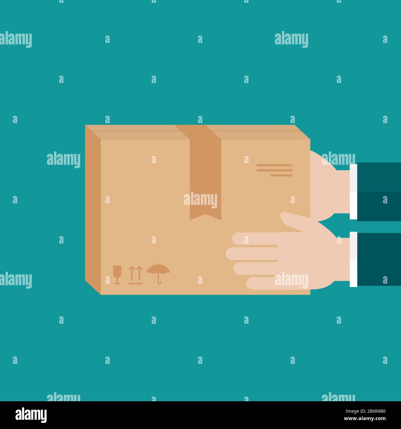 Hands parcel Stock Vector Images - Alamy