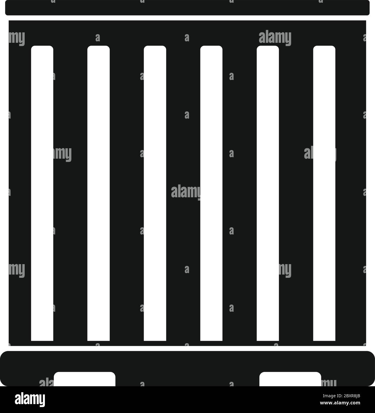 Storage cargo container icon. Simple illustration of storage cargo ...