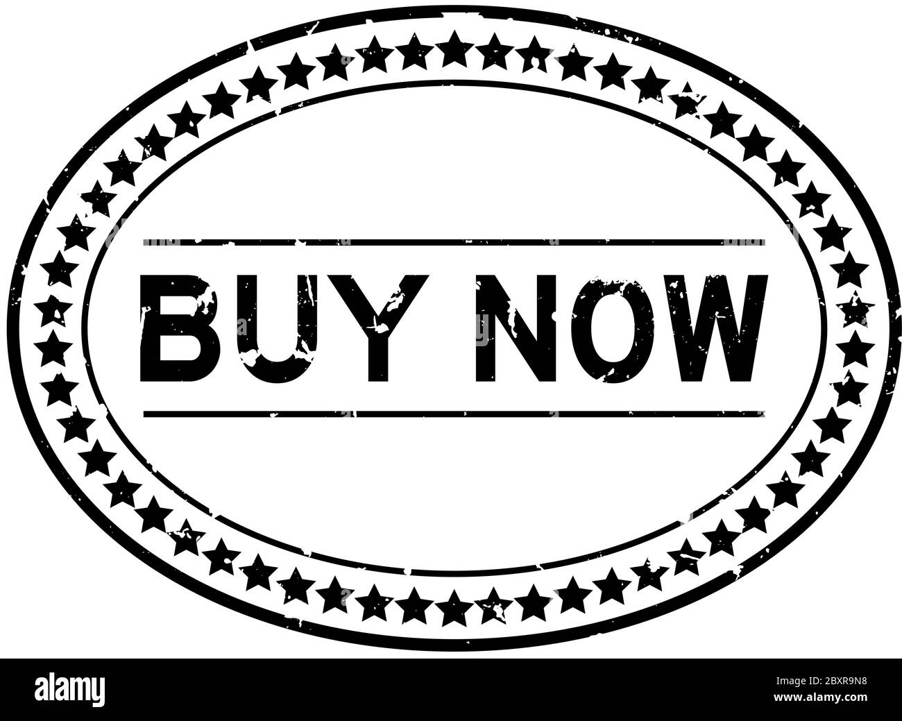 Grunge black buy now word oval rubber seal stamp on white background ...