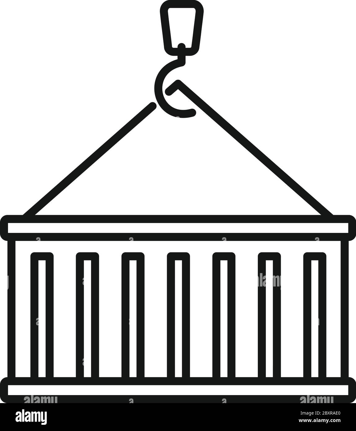 Port cargo container icon. Outline port cargo container vector icon for ...