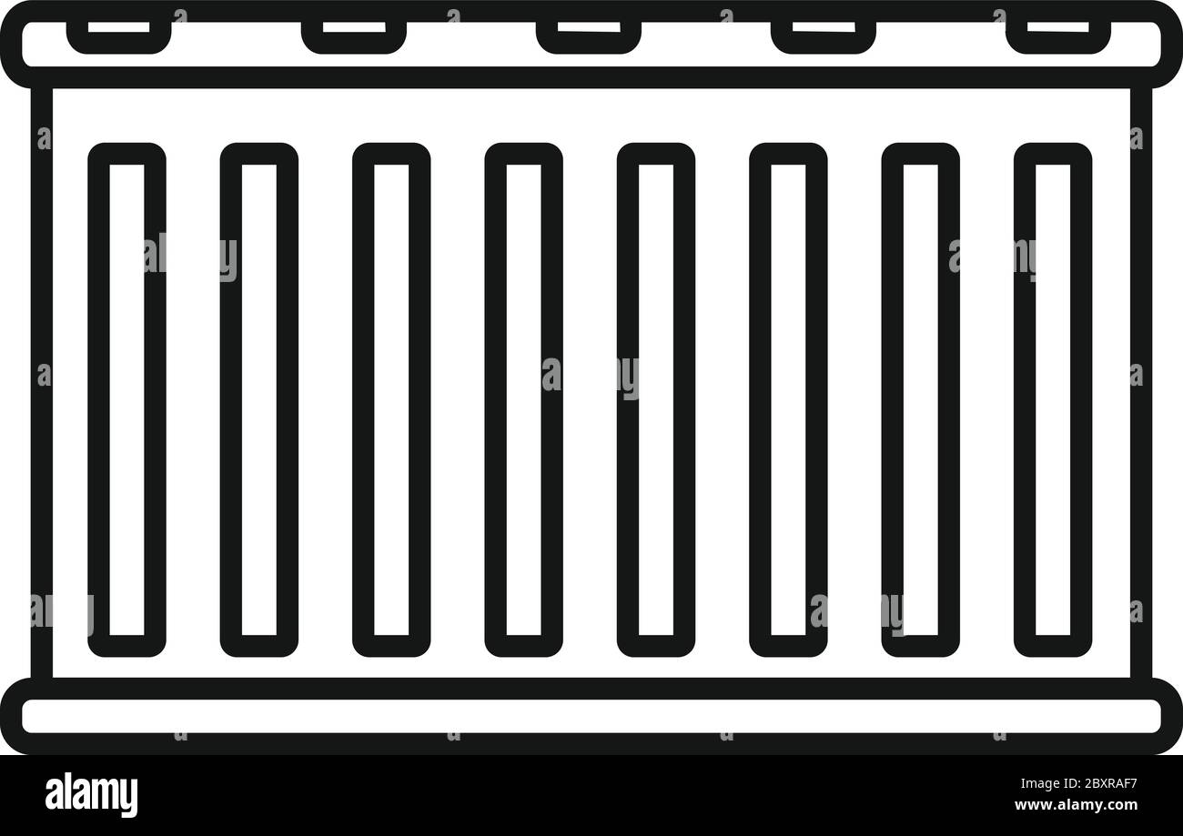 Delivery cargo container icon. Outline delivery cargo container vector ...