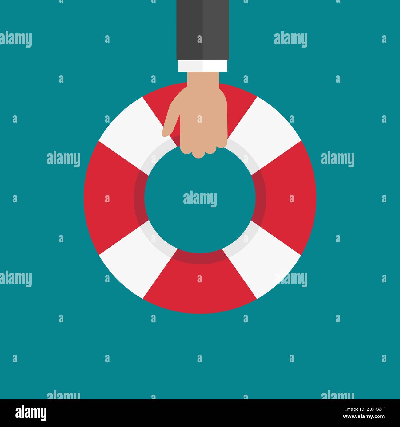 Hand holding lifesaver life preserver Stock Vector Images - Alamy