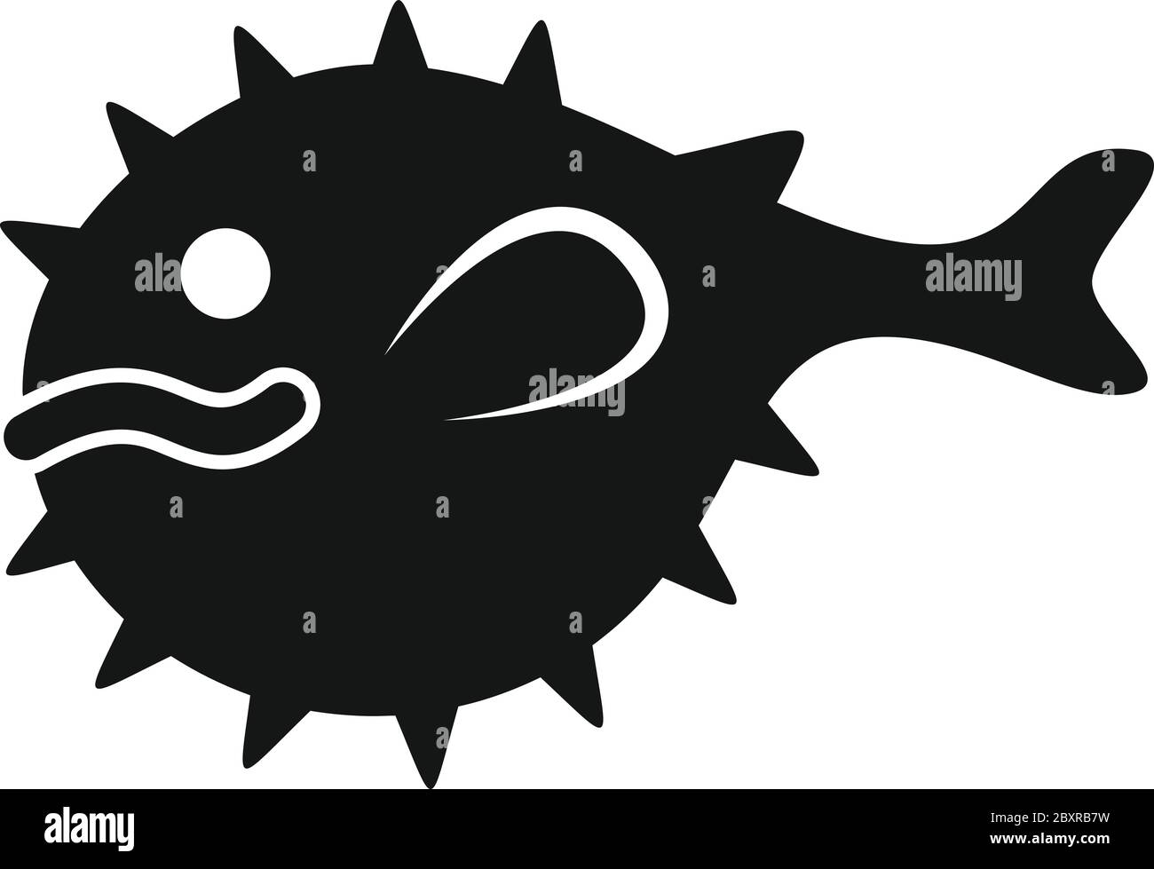 Japanese spike fish icon. Simple illustration of Japanese spike fish ...