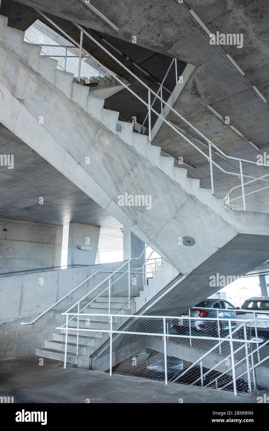Interior showing stairs between floors. 1111 Lincoln Road Car Park ...