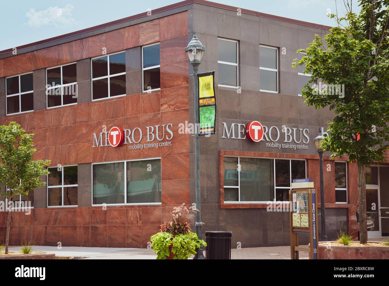 The modern Metro Bus, mobility training center building in small town ...