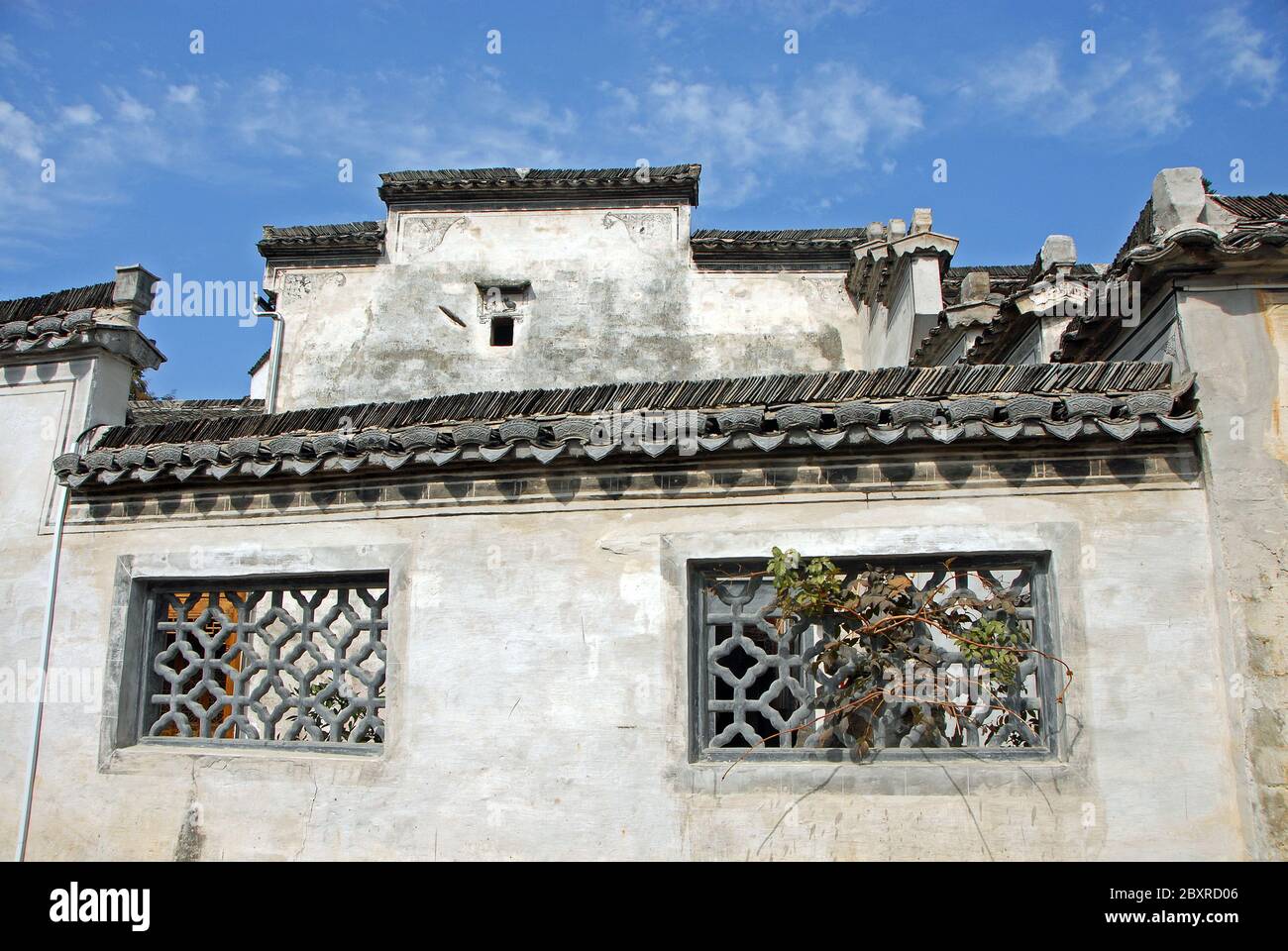 Xidi Ancient Town in Anhui Province, China. Local homes in a quiet ...