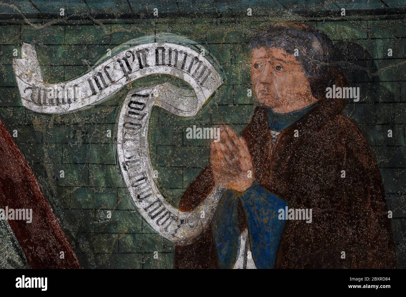 Italian late gothic or early renaissance frescoes hi-res stock ...