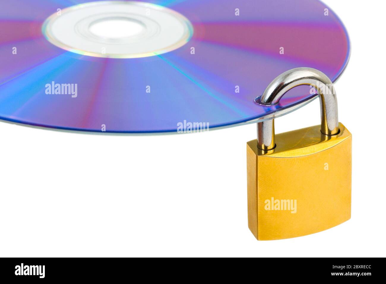 Computer disk and lock Stock Photo - Alamy