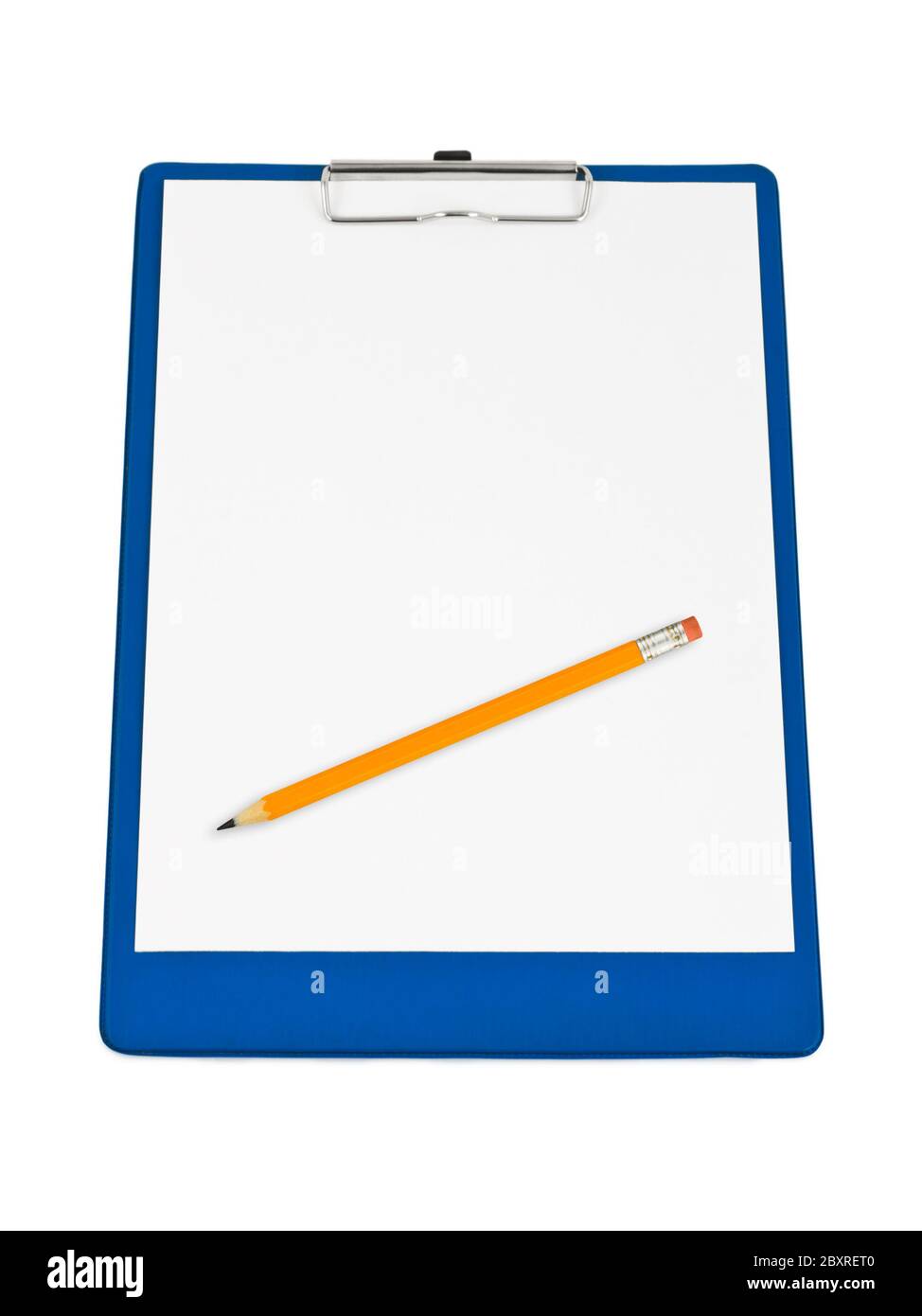 Clipboard and pencil Stock Photo - Alamy
