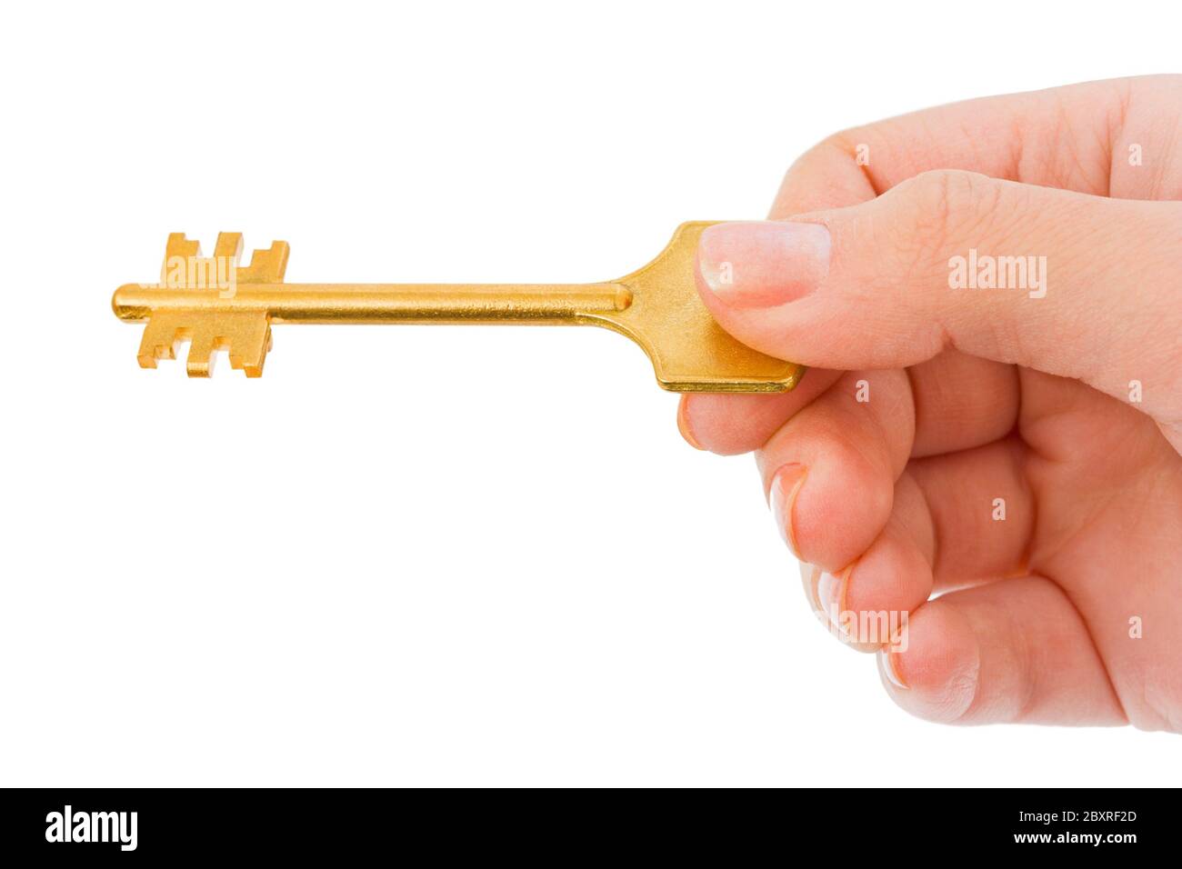 Hand and key Stock Photo - Alamy